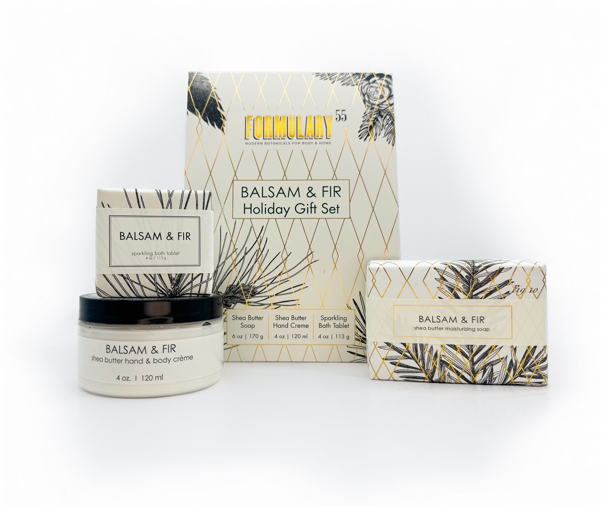 Balsam & Fir Holiday Gold Gift Set – Formulary 55