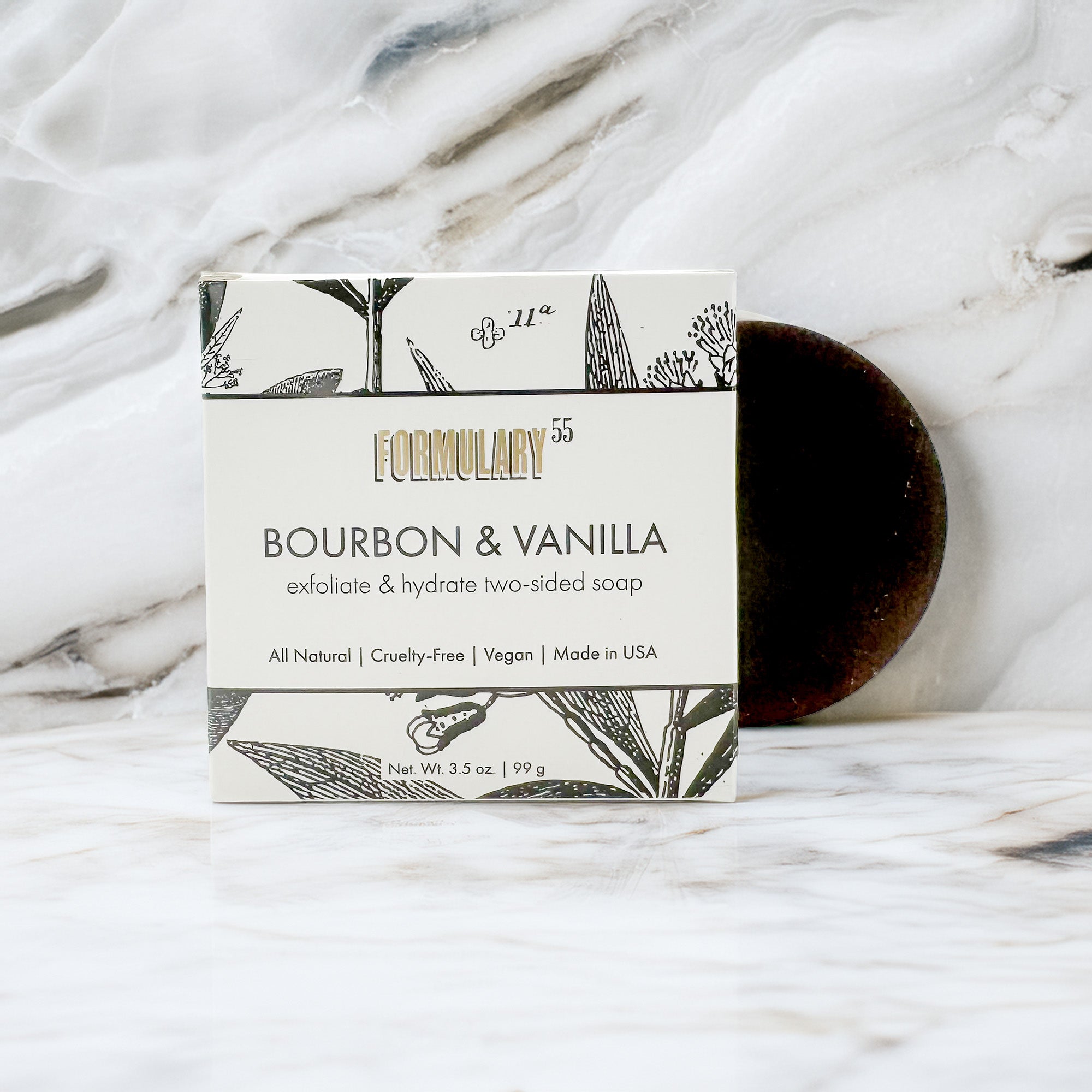 Bourbon & Vanilla - Exfoliate & Hydrate Two Sided Soap – Formulary 55