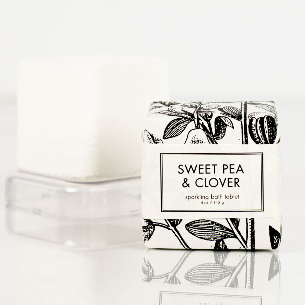 Sparkling Bath Bomb Tablet - Sweet Pea & Clover – Formulary 55